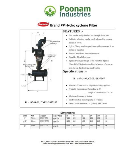Hydrocyclone Filter Hydro Cyclone Fillter At Rs 3600 In Ahmedabad Id 2850052062548
