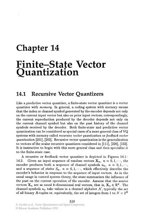 Pdf Vector Quantization And Signal Compression Finite—state Vector Quantization Dokumentips