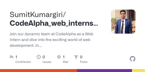 Github Sumitkumargiricodealphawebinternshipproject Join Our Dynamic Team At Codealpha As
