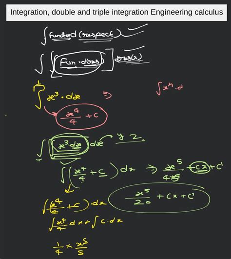 Integration Double And Triple Integration Engineering Calculus Filo