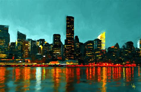 New York City Skyline Art At Pearline Beard Blog