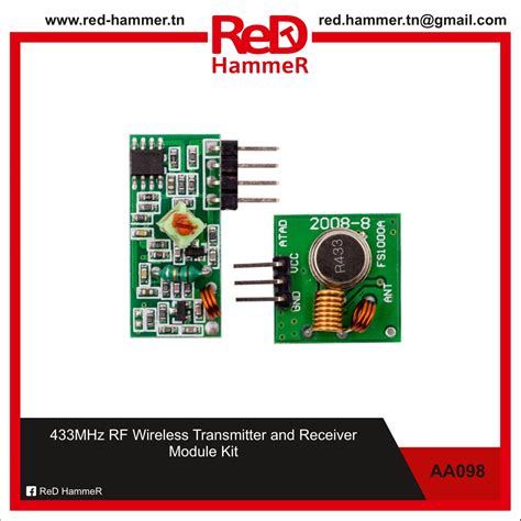 Modules 433mhz Rf Wireless Transmitter And Receiver Module Kit ‣ Red Hammer