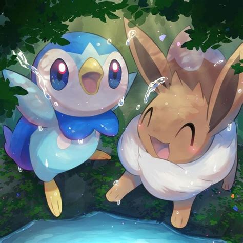 Piplup X Eevee ♡ Cute Pokemon Wallpaper Pokemon Eeveelutions Pokemon