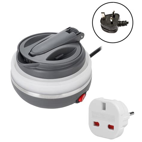 Cana Electrica Pliabila Pentru Voiaj 0 6l Cu Stecar Uk 750w Travel Ad1370uk Alba Adaptor