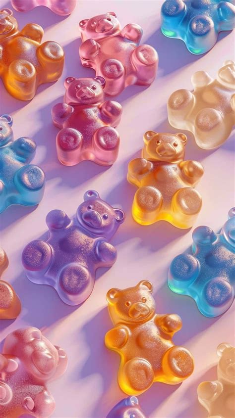 Download Colorful Gummy Bears Array Wallpaper