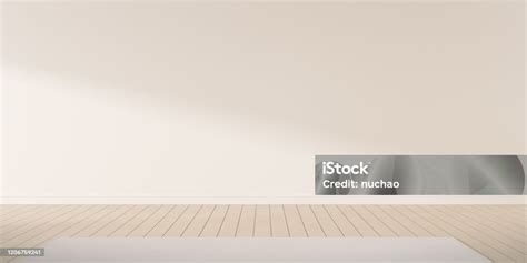 카펫 흰색 빈 방과 나무 라미네이트 바닥의 모형 태양 빛은 벽에 그림자를 캐스팅 최소한의 인테리어 디자인의 관점 3d 렌더링 0명에 대한 스톡 사진 및 기타 이미지 Istock