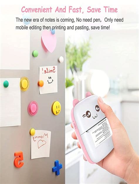 Tragbarer Thermodrucker Pocket Mini Fotodrucker Usb Aufladbar Mit 1 Rolle Thermopapier Bt