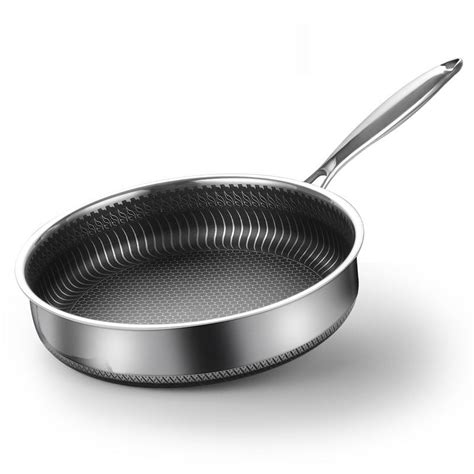 Cieatiam Stainless Steel Non Stick Skillet Double Sided Honeycomb Non Stick Skillet Steak