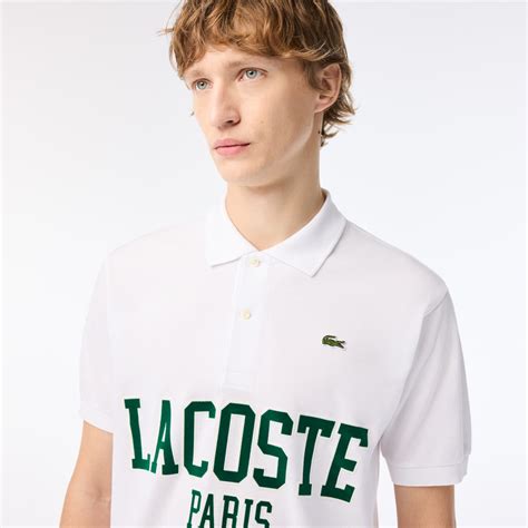 Original L 12 12 Lacoste Flocked Piqué Polo Shirt Lacoste Za