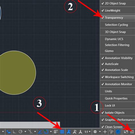 Thiết Lập Chế độ Màu Sắc đậm Nhạt Transparency Trong Autocad