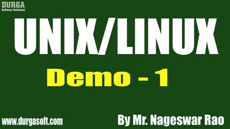 Unixlinux Tutorial Demo 1 By Mr Nageswar Rao On 23 09 2019
