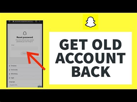 How To Get Your Old Snapchat Back 2023 Recover Snapchat Account