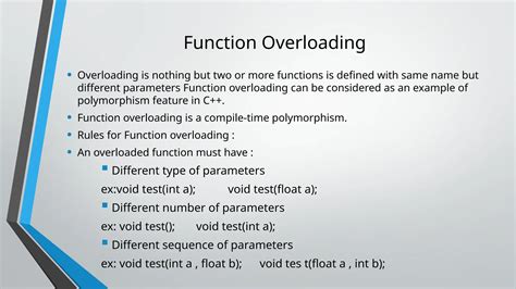 Function Overloading And Virtual Functions Pptx