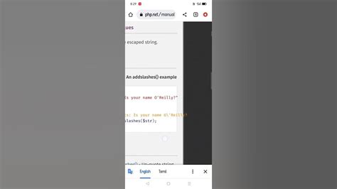 Php Addslashes Php Phpintamil Shortsfeed Shortsvideo Shortvideo Shorts Short String