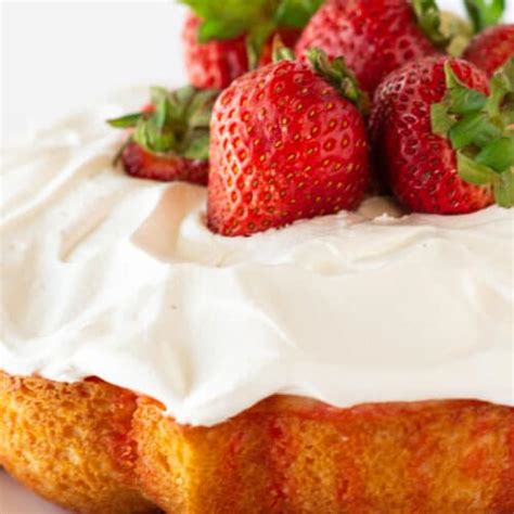 Strawberry Bundt Poke Cake With Jello Practically Homemade