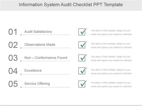 Information System Audit Checklist Ppt PowerPoint Presentation Images