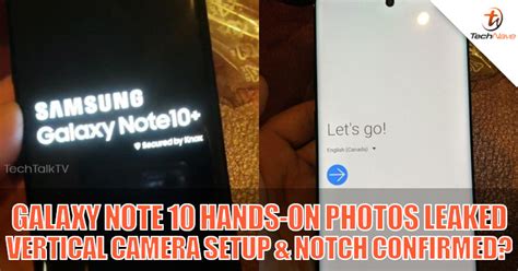 Samsung Galaxy Note 10 Plus Hands On Pictures Leaked Showcases Vertical Camera Setup And
