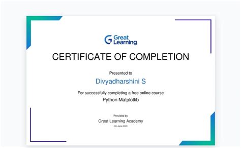 Divyadharshini S On Linkedin Im Here To Share That I Have Completed Python Matplotlib Course