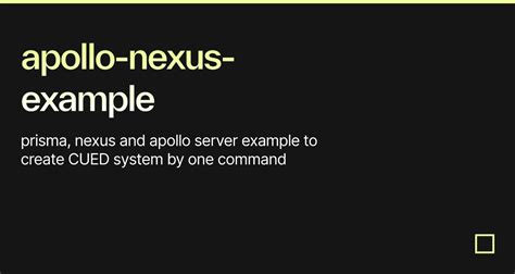 Apollo Nexus Example Codesandbox