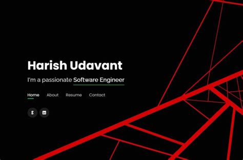 Harish Udavant On Linkedin Portfolio Webdevelopment Html Css Javascript