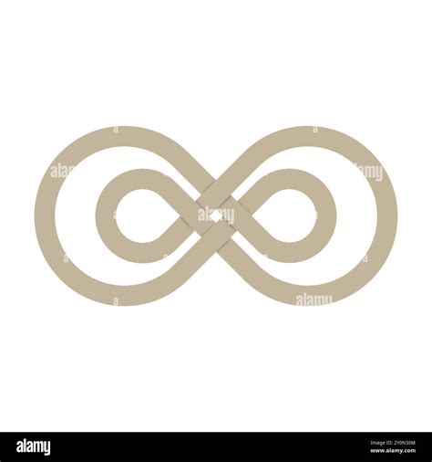 Interwoven Infinity Symbol Endless Loop Icon Continuous Vector Design Eternal Cycle Emblem