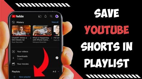 How To Save Youtube Shorts In Playlist Youtube