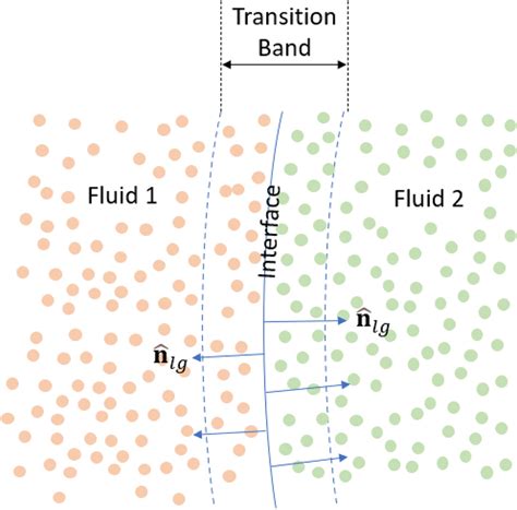 The Transition Band And Unit Normal Vectors Between Two Fluids Download Scientific Diagram