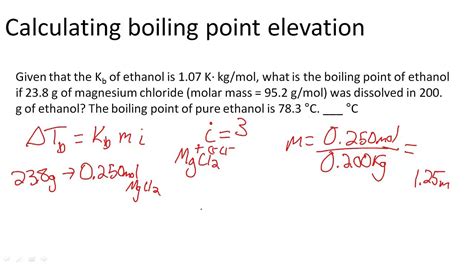 Boiling Point Elevation Equation