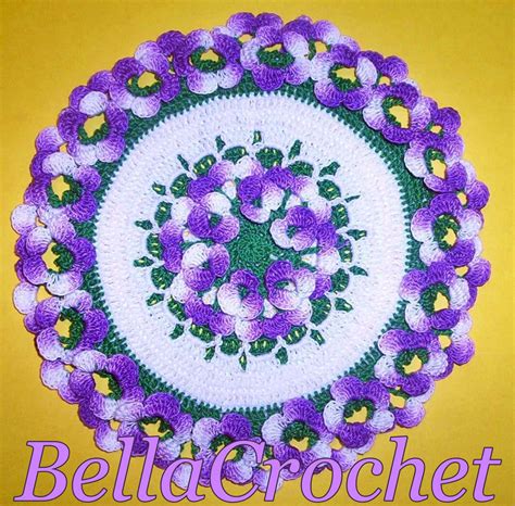 Pdf Crochet Pattern Vintage Ruffled Floral Edging Collection Etsy