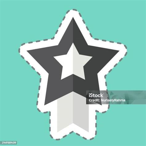 스티커 라인 컷 업적 온라인 게임 기호와 관련이 있습니다 심플한 디자인 일러스트레이션 Championship에 대한 스톡 벡터 아트 및 기타 이미지