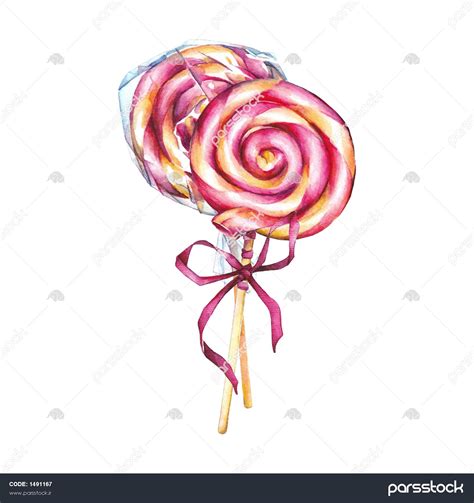 آبنبات چوبی شیرین با روبان قرمز 1491167