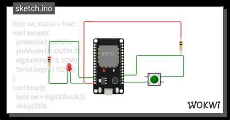 สวิตเปิดไฟ Wokwi Esp32 Stm32 Arduino Simulator