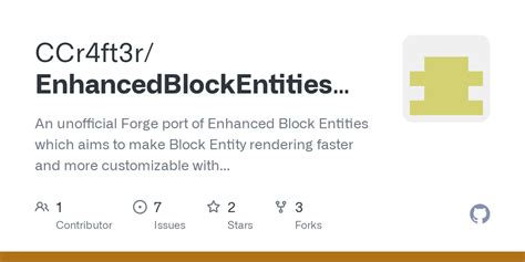 Github Ccr4ft3renhancedblockentitiesreforged An Unofficial Forge Port Of Enhanced Block