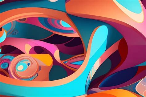 Premium Photo A Kaleidoscope Of Vibrant Colors And Shapes Swirling