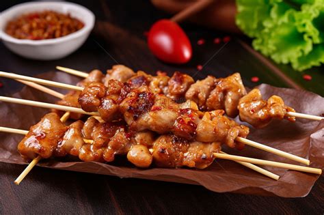 烧烤鸡肉串高清图片下载 正版图片600158872 摄图网