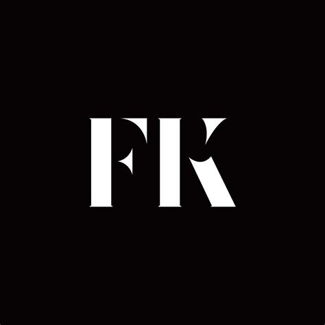 Fk Logo Letter Initial Logo Designs Template 2767649 Vector Art At Vecteezy