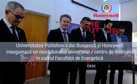UPB și Honeywell au inaugurat un nou laborator în cadrul Facultății de