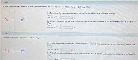 Solved Case As Shown Below Particle A Is Located At Chegg