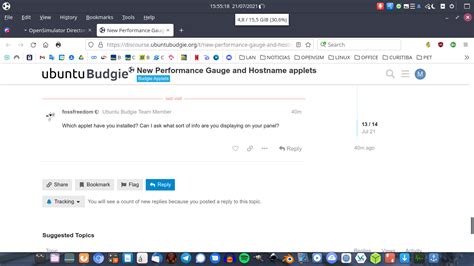New Performance Gauge And Hostname Applets Budgie Applets Ubuntu