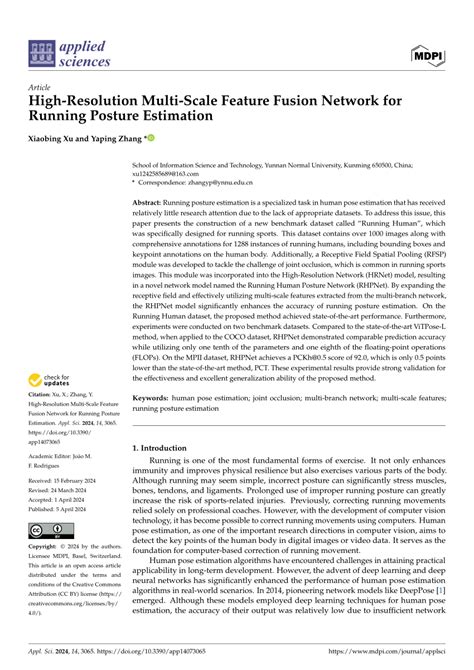 Pdf High Resolution Multi Scale Feature Fusion Network For Running Posture Estimation