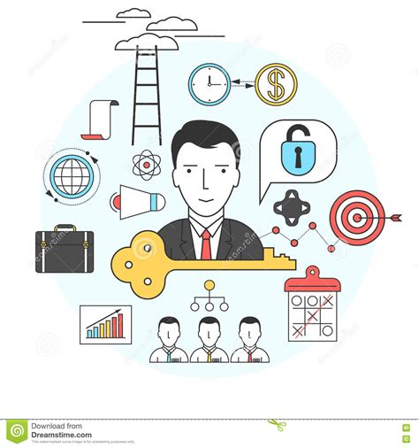 Business Concept Sign Set Stock Vector Illustration Of Design