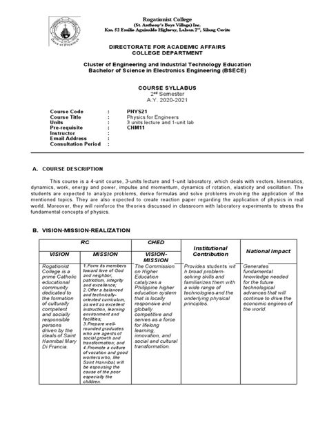 Syllabus Physics For Engineers Pdf Friction Acceleration