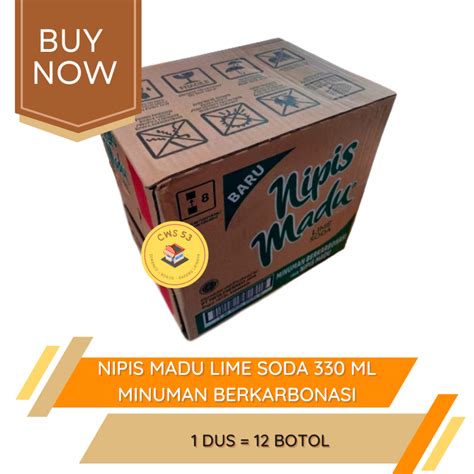 Jual Nipis Madu Lime Soda Minuman Berkarbonasi Kemasan 330 Ml Botol 1 Dus 12 Pcs Shopee