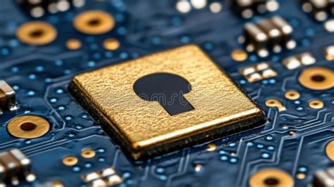 Digital Security Chip Stock Illustration Illustration Of Macro 365559298