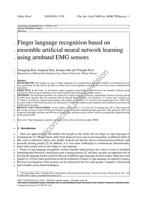 Pdf Finger Language Recognition Based On Ensemble Artificial Neural Network Learning Using