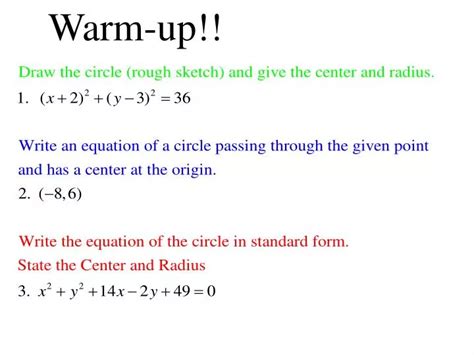 PPT Warm Up PowerPoint Presentation Free Download ID