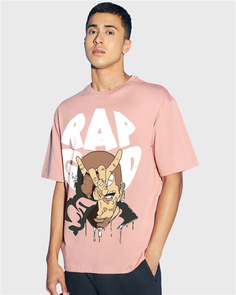 Buy Mens Pink Rap God Graphic Printed Oversized T Shirt Online At Bewakoof