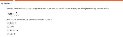 Solved Question The Unit Step Function X N U N Is Chegg Com