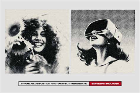 Premium Psd Circular Distortion Photo Effect For Square