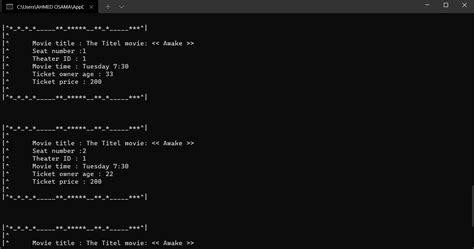 GitHub Iamklevy Cinema Booking System Booking Cinema Tickets Console Application